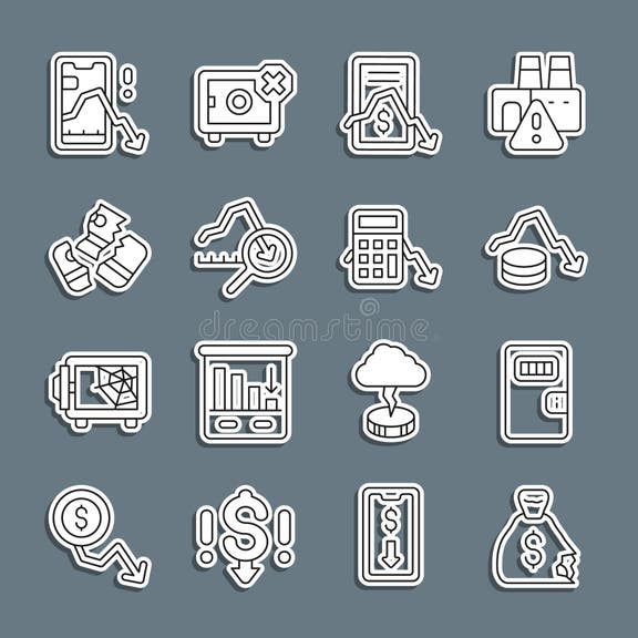 Set Line Money Bag, Prison Cell Door, Dollar Rate Decrease, Mobile Stock Trading, Global ...