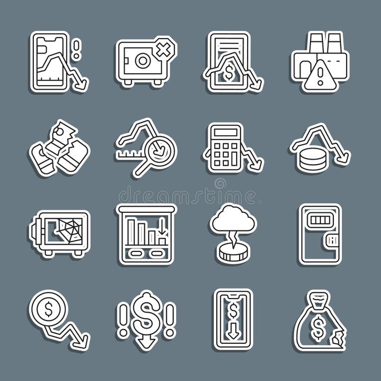 Set Line Money Bag, Prison Cell Door, Dollar Rate Decrease, Mobile Stock Trading, Global ...