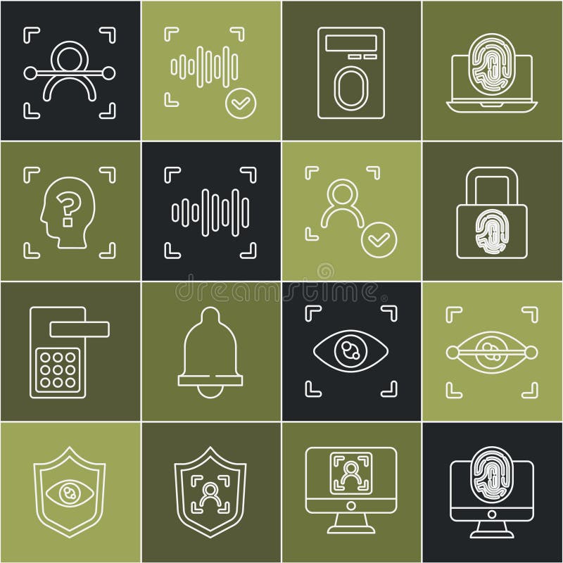 Set Line Monitor with Fingerprint, Eye Scan, Fingerprint Lock, Voice ... Set Line Monitor with Fingerprint, Eye Scan, Fingerprint Lock, Voice ...