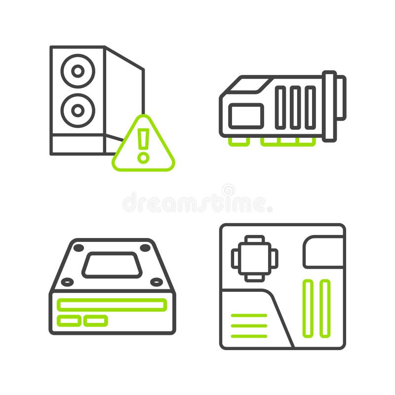 Set Line Motherboard Digital Chip, Optical Disc Drive, Video Graphic ...