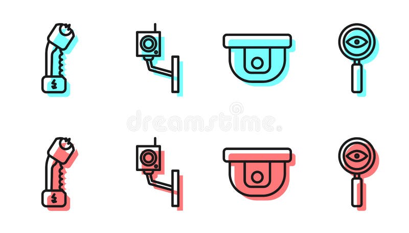 Set Line Motion Sensor, Police Electric Shocker, Security Camera and ...