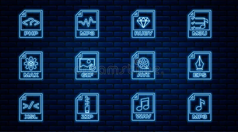 Set Line MP3 File Document, EPS, RUBY, GIF, MAX, PHP, AVI and Icon ... Set Line MP3 File Document, EPS, RUBY, GIF, MAX, PHP, AVI and Icon ...