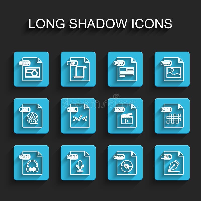 Set Line MP3 File Document, OGG, BMP, WMA, AI, XSL, PNG and MOV Icon ... Set Line MP3 File Document, OGG, BMP, WMA, AI, XSL, PNG and MOV Icon ...