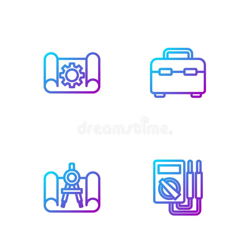 Set Line Multimeter, Graphing Paper and Compass, Gear and Toolbox ...