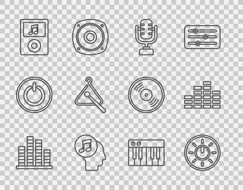 Set Line Music Equalizer, Dial Knob Level Technology Settings ...