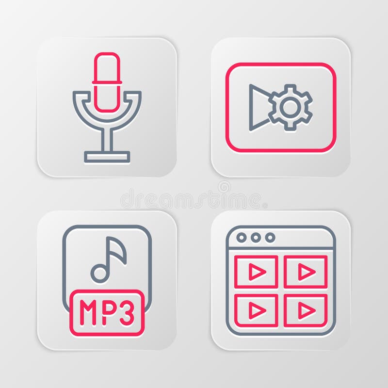 Playlist File Icon Outline Vector. Music Song Stock Vector ...