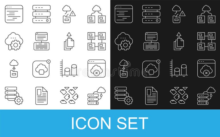 Set Line Network Cloud Connection, Failed Access Storage, Hierarchy Organogram Chart, Cloud ...