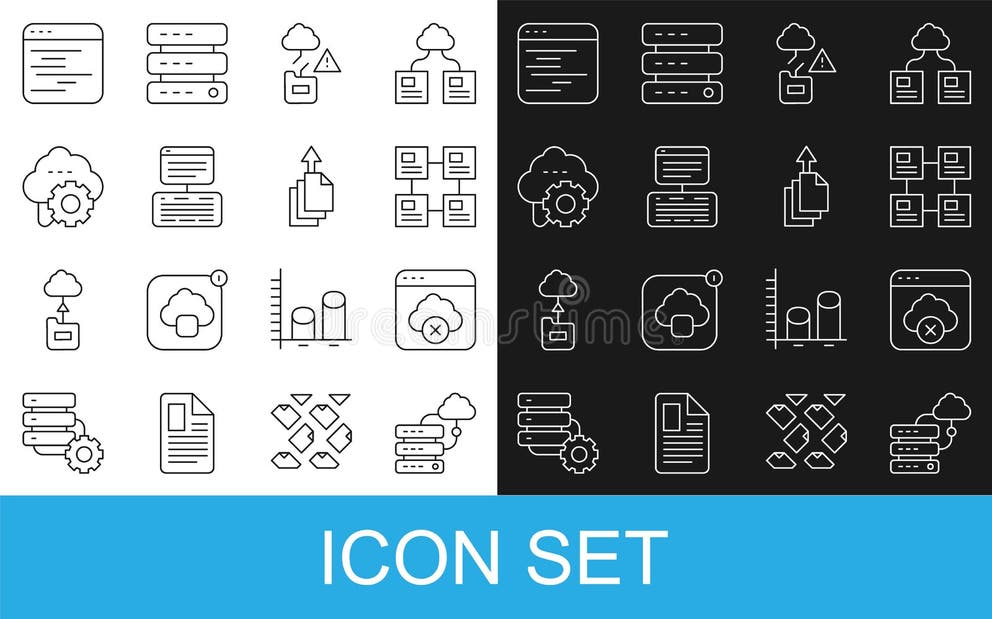 Set Line Network Cloud Connection, Failed Access Storage, Hierarchy Organogram Chart, Cloud ...