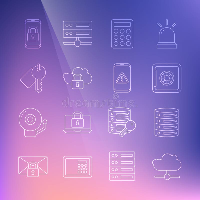 Network Alert Icon Outline Vector Secure Password Stock Photos - Free & Royalty-Free Stock ...
