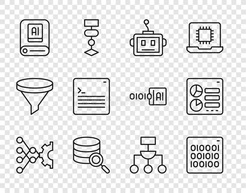 Set Line Neural Network, Binary Code, Artificial Intelligence Robot ... Set Line Neural Network, Binary Code, Artificial Intelligence Robot ...