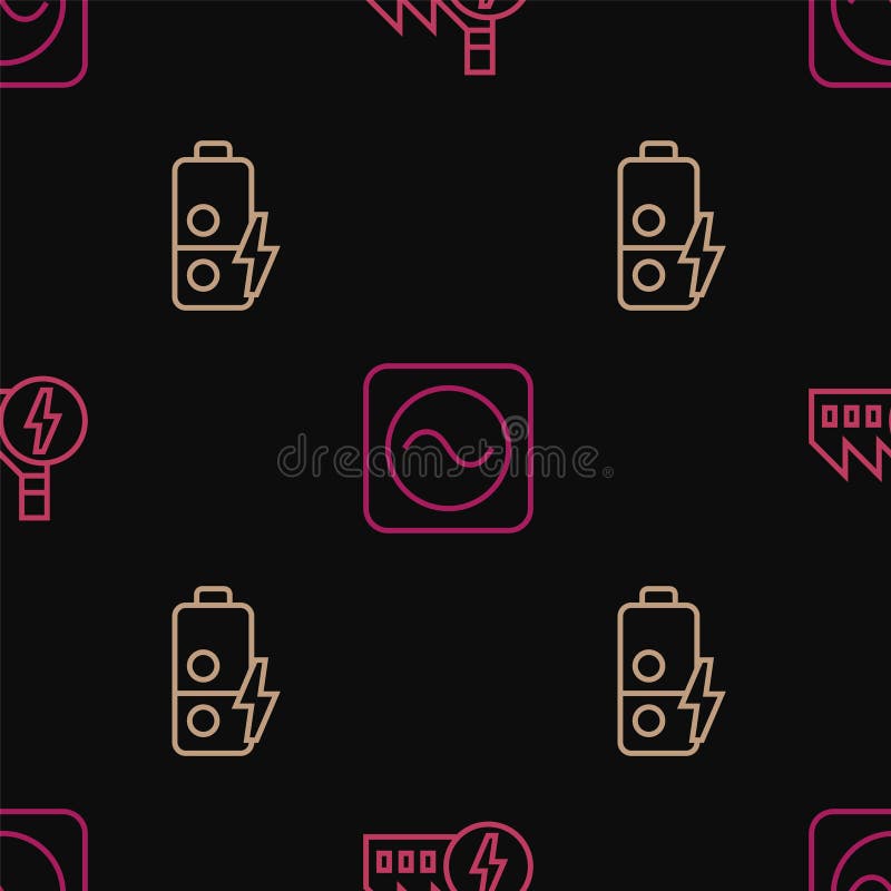 Set Line Nuclear Power Plant, Battery Charge and AC Voltage Source on ...