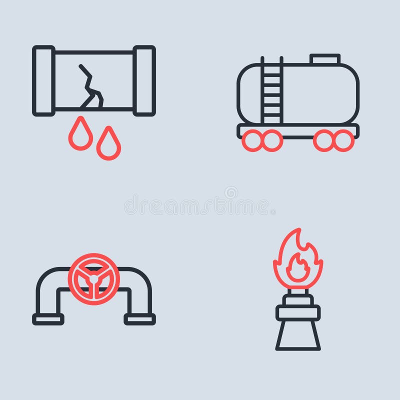 Set Line Oil Railway Cistern, Pipe with Valve, Rig Fire and Broken Oil ... Set Line Oil Railway Cistern, Pipe with Valve, Rig Fire and Broken Oil ...