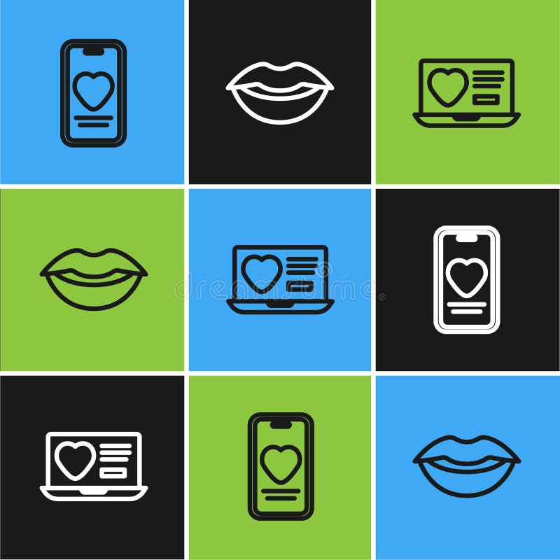 Lips with Chat Icon. Lips Symbol for Web Design Stock Vector ...