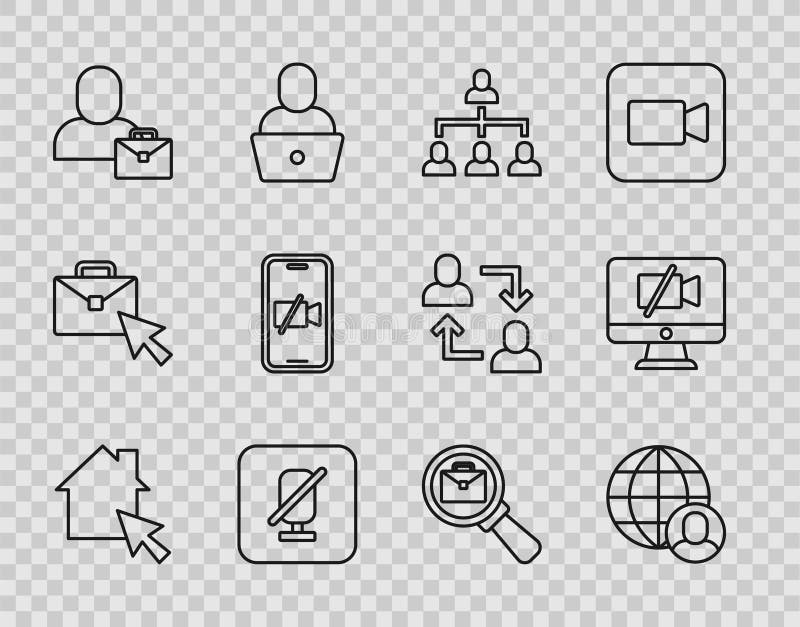Set Line Online Working, Freelancer, Hierarchy Organogram Chart, Mute ... Set Line Online Working, Freelancer, Hierarchy Organogram Chart, Mute ...