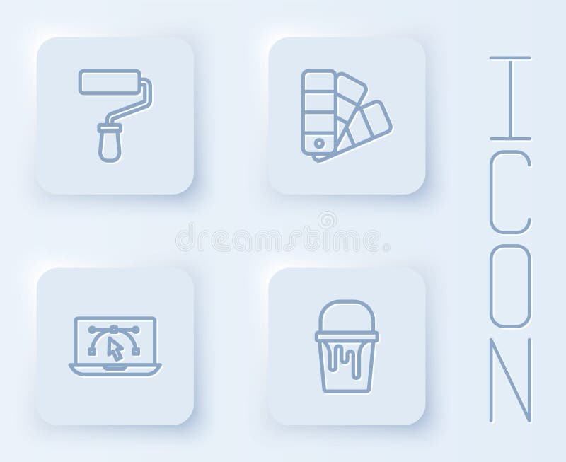 Brush Roller Bucket Color Palette Stock Illustrations – 1,654 Brush ...