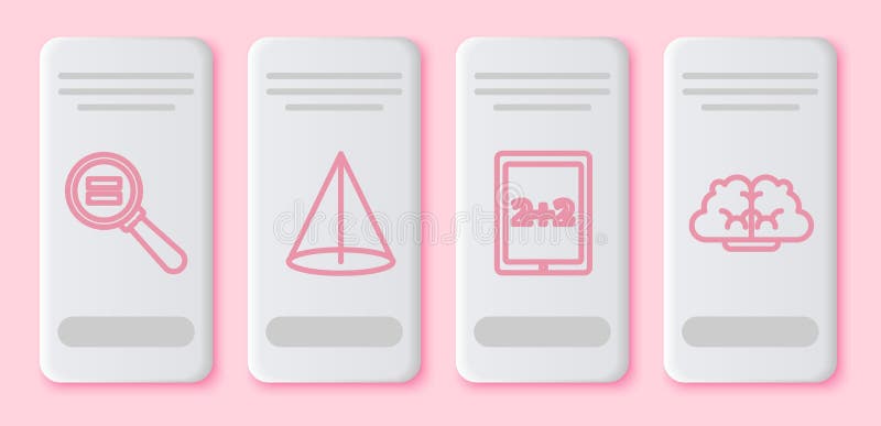 Set Line Paper Clip, Graph, Schedule, Chart, Diagram, Calculation and ...