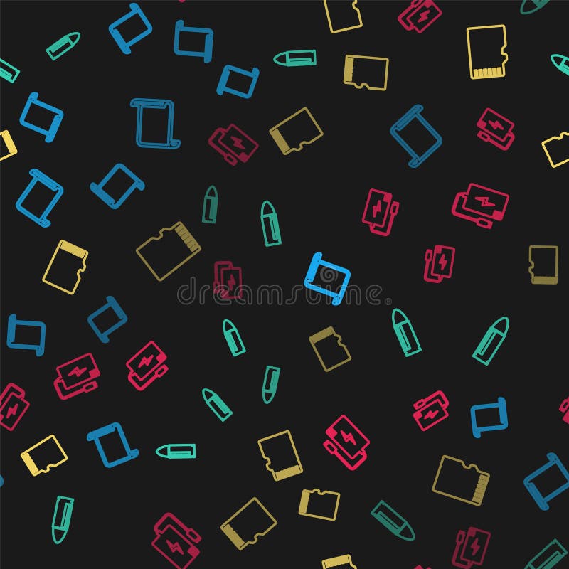 Set Line Paper Scroll, Bullet, Micro SD Memory Card and Power Bank on ...