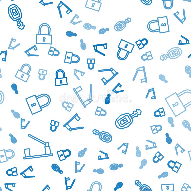 Set Line Parking Car Barrier, Car Key with Remote and Lock on Seamless ...