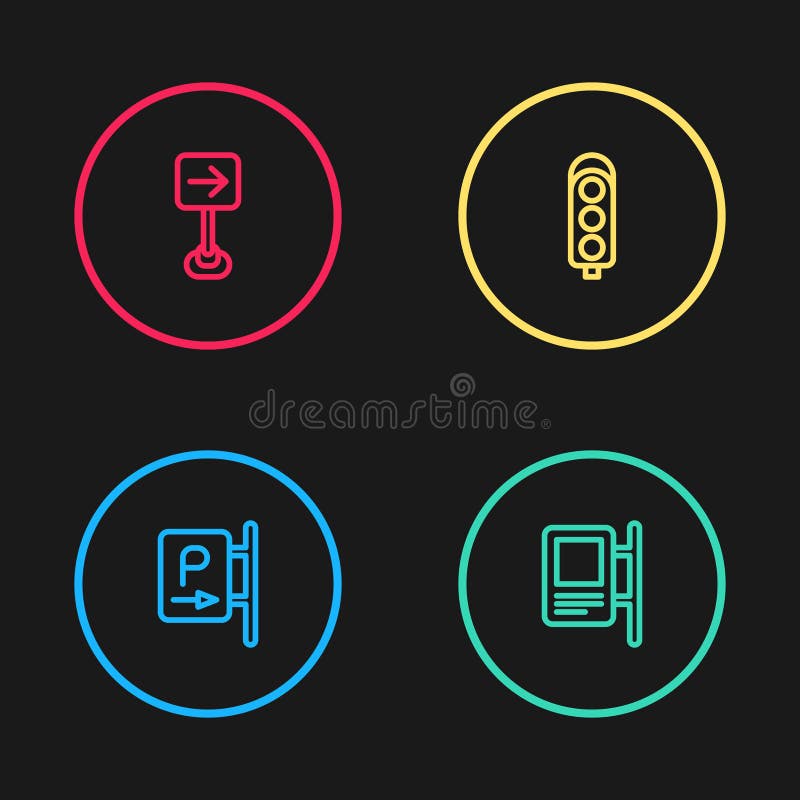 Traffic Light Set Right Turn Arrow Stock Illustrations – 401 Traffic ...