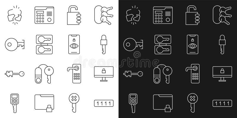 Set Line Password Protection, Lock Computer Monitor, Locked Key, Safe ... Set Line Password Protection, Lock Computer Monitor, Locked Key, Safe ...