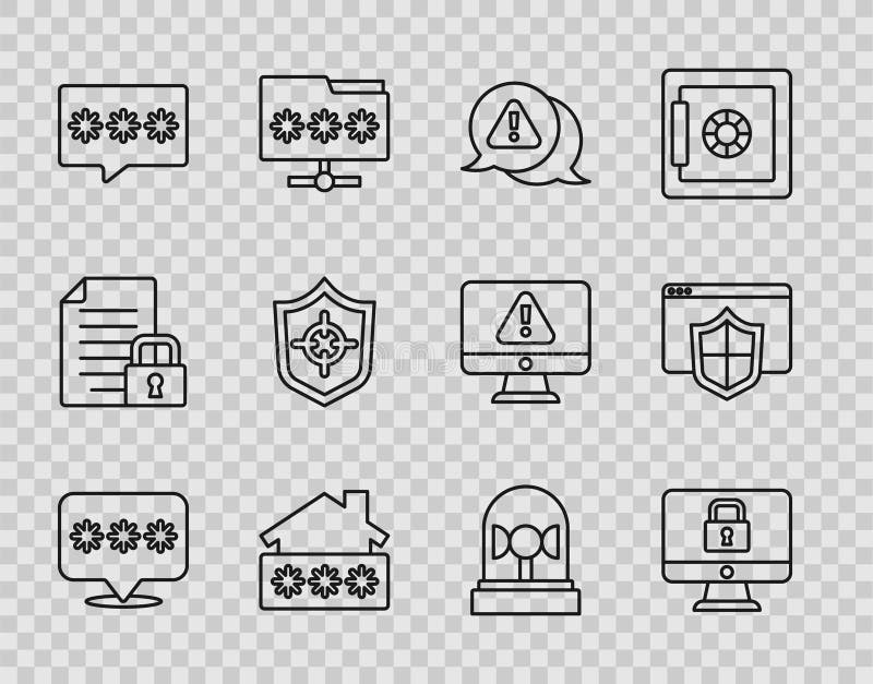 Set Line Password Protection, Lock Monitor, Exclamation Mark in ... Set Line Password Protection, Lock Monitor, Exclamation Mark in ...