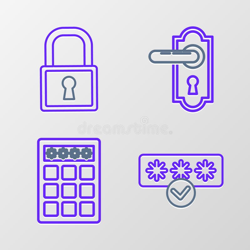 Set Line Password Protection and Safety Access, Door Handle and Lock ...