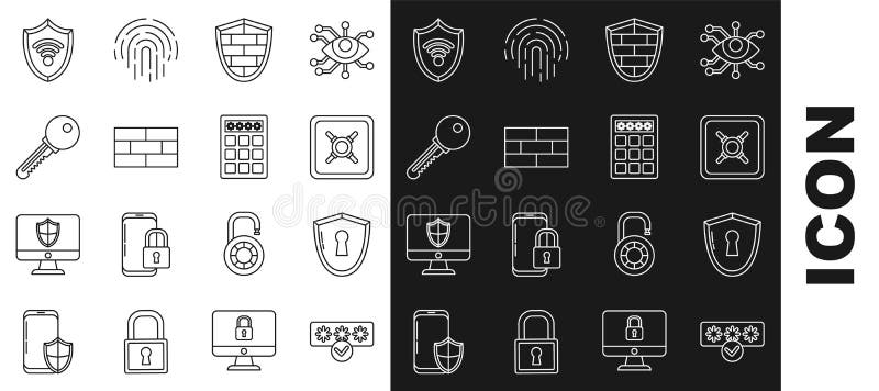 Set Line Password Protection And Safety Access Shield With Keyhole