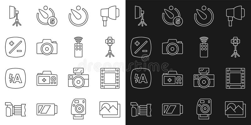 Set Line Photo Frame, Camera Roll Cartridge, Softbox Light, Timer ...