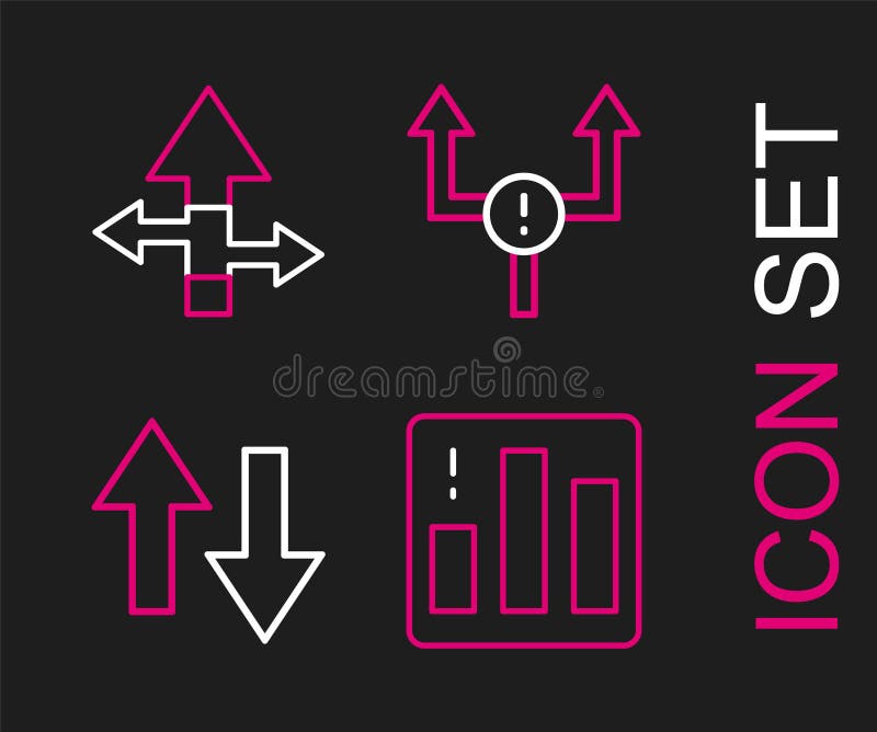 Set Line Pie Chart Infographic, Arrow, and Icon. Vector Stock ... Set Line Pie Chart Infographic, Arrow, and Icon. Vector Stock ...