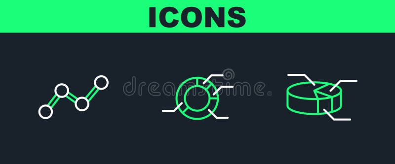 Set Line Pie Chart Infographic, Graph and Icon. Vector Stock Vector ... Set Line Pie Chart Infographic, Graph and Icon. Vector Stock Vector ...