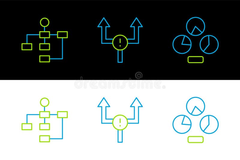 Set Line Pie Chart Infographic, Hierarchy Organogram and Arrow Icon ... Set Line Pie Chart Infographic, Hierarchy Organogram and Arrow Icon ...