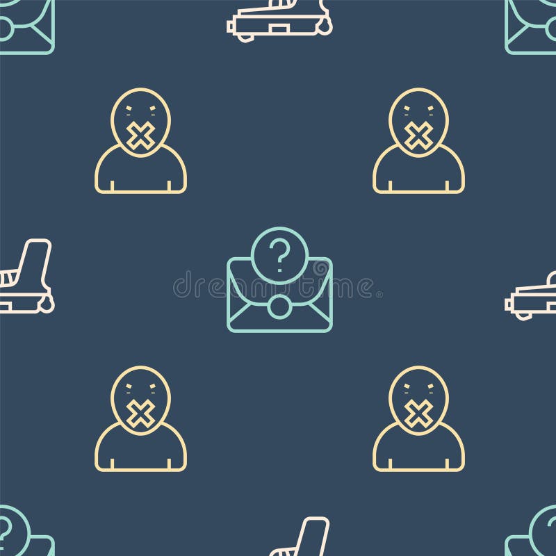 Set Pistol or Gun, Envelope with Question Mark, Courthouse Building ...