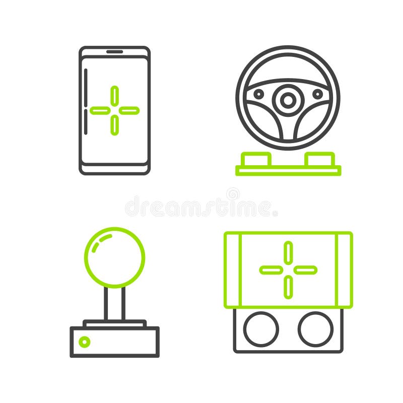 Set Line Portable Video Game Console, Joystick for Arcade Machine ...