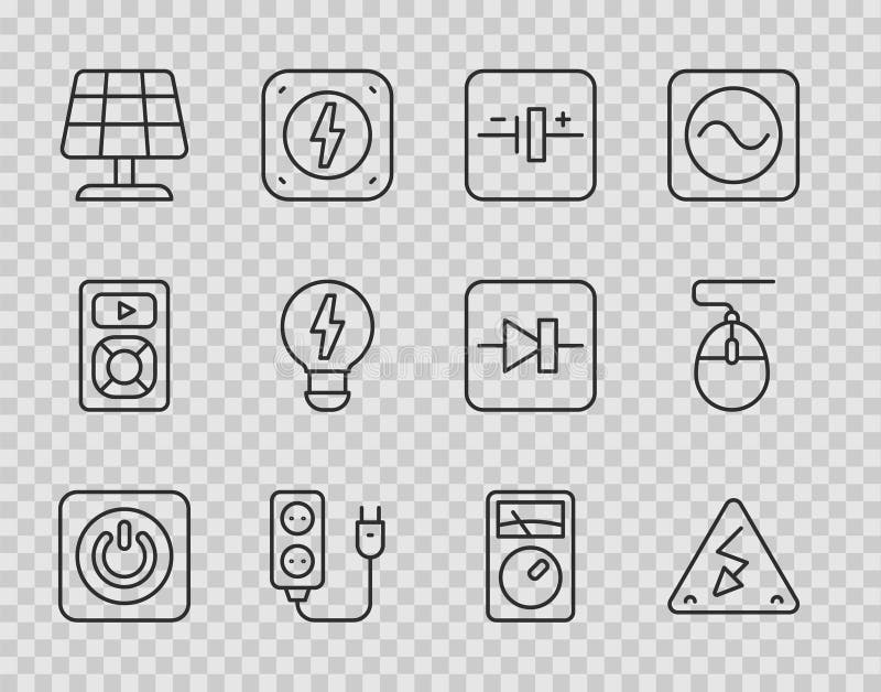 Set Line Power Button, High Voltage, DC Source, Electric Extension ...