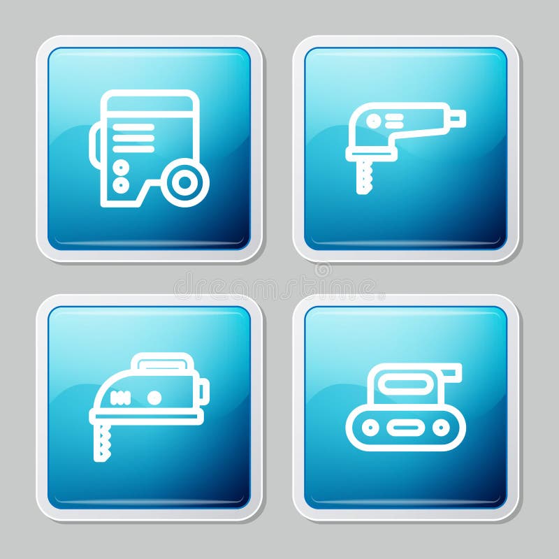 Set Line Power Electric Generator, Electric Jigsaw, and Planer Tool ...