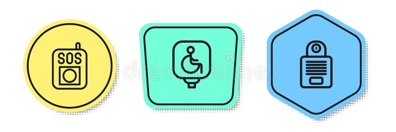 Set Line Press the SOS Button, Disabled Wheelchair and Intercom ...