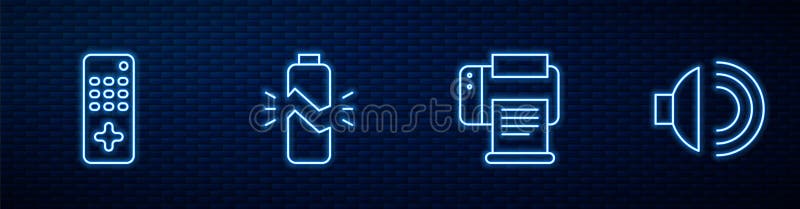 Set Line Printer, Remote Control, Broken Battery and Speaker Volume ...