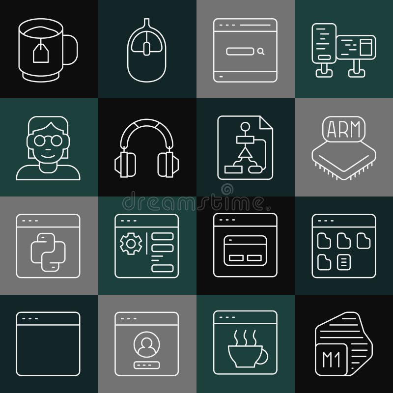Set Line Processor Browser Files Search Engine Headphones Hacker