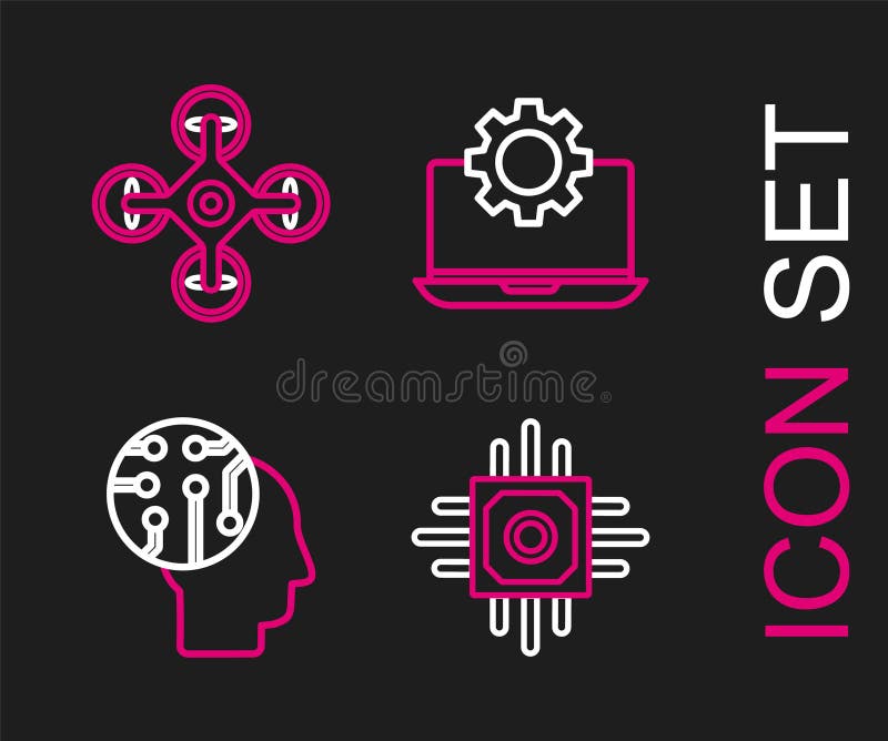 Line Drone Processor Human Brain Stock Illustrations – 13 Line Drone Processor Human Brain Stock ...