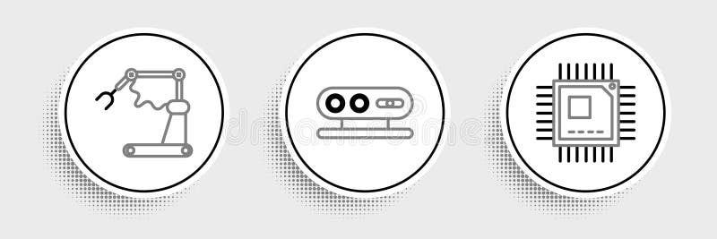 Set Line Processor with Microcircuits CPU, Industrial Machine Robotic ... Set Line Processor with Microcircuits CPU, Industrial Machine Robotic ...