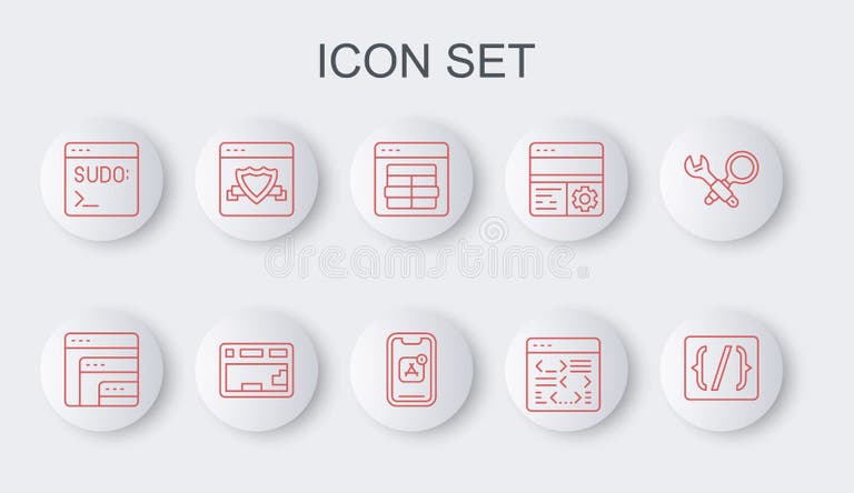 Set Line Programming Language Syntax, Software, MySQL Code, Code Terminal, Browser with Shield ...