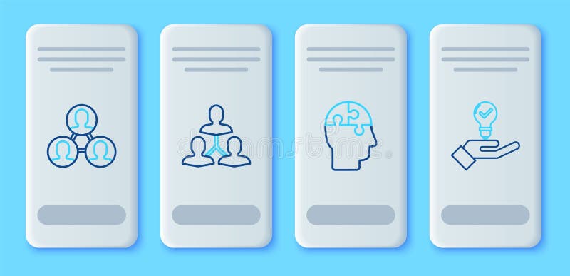 Set Line Project Team Base, Human Head Puzzles Strategy, and Light Bulb ...