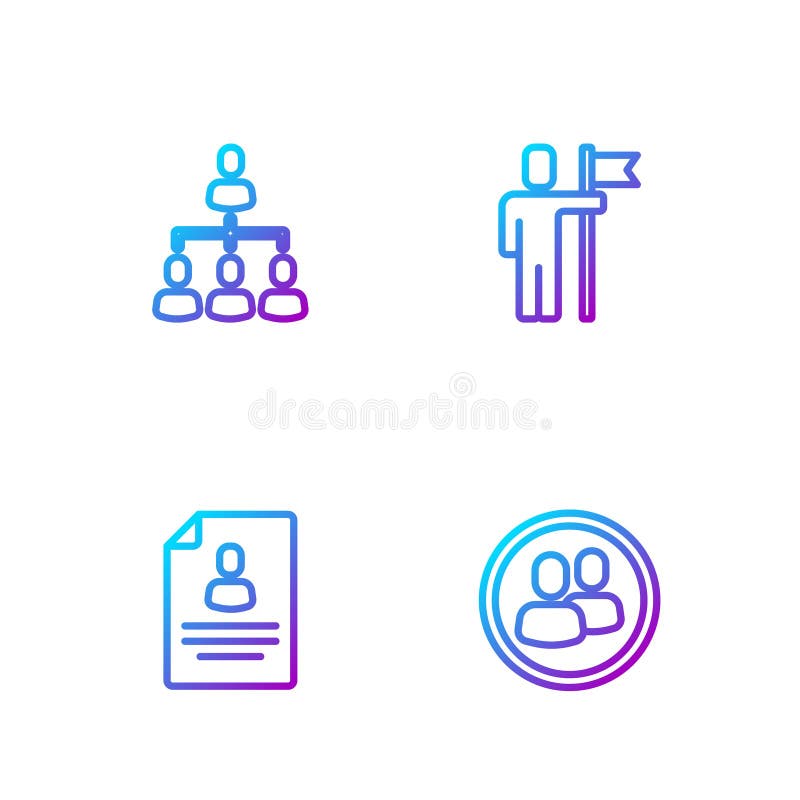 Set Line Project Team Base, Resume, Hierarchy Organogram Chart and Team ...