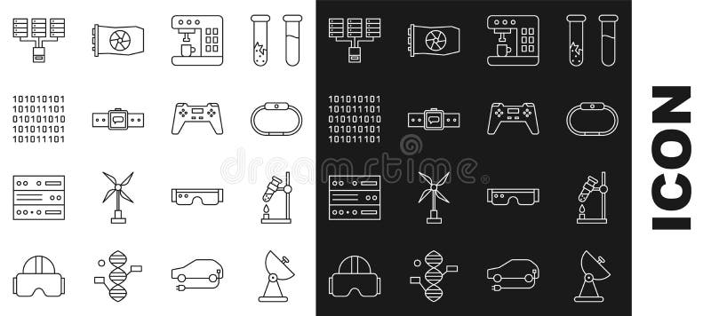 Set Line Radar, Test Tube Flask on Fire, Smartwatch, Coffee Machine ... Set Line Radar, Test Tube Flask on Fire, Smartwatch, Coffee Machine ...