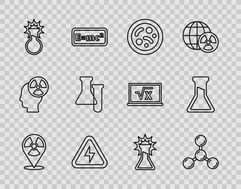 Set Line Radioactive in Location, Molecule, Bacteria, High Voltage ...