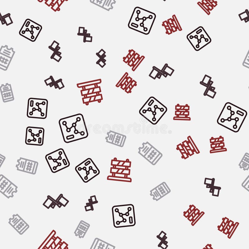 Set Line Railway Map, Flag, Train Ticket and End of Railway Tracks on ...