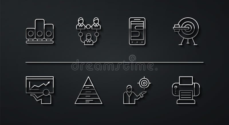 Set Line Ranking Star, Training, Presentation, Target with Arrow ... Set Line Ranking Star, Training, Presentation, Target with Arrow ...