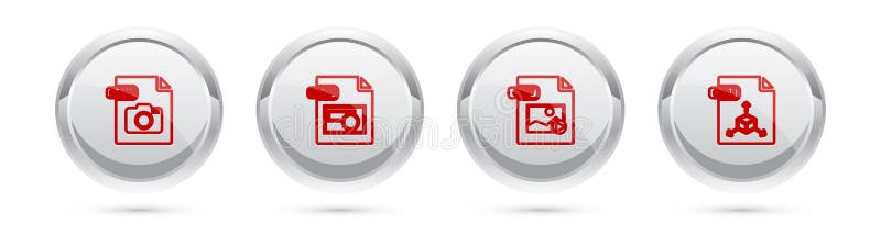Set Line RAW File Document, BMP, GIF and OBJ. Silver Circle Button ... Set Line RAW File Document, BMP, GIF and OBJ. Silver Circle Button ...