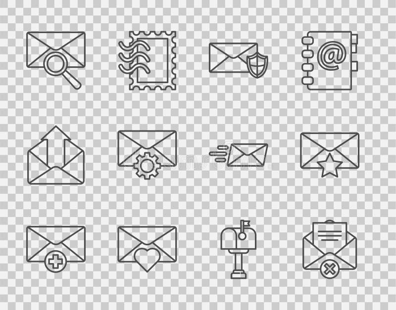 Set Line Received Message Concept, Delete Envelope, Envelope with ... Set Line Received Message Concept, Delete Envelope, Envelope with ...