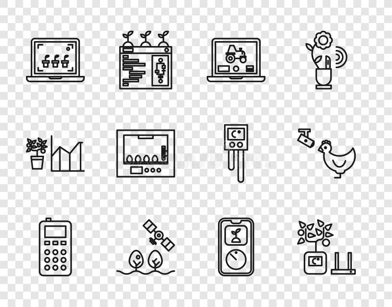 Set Line Remote Control, Smart Farming Technology, Laptop Application ...